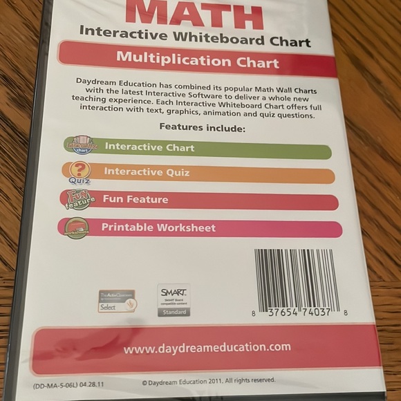 Other | Multiplication Chart Interactive Whiteboard Chart | Poshmark
